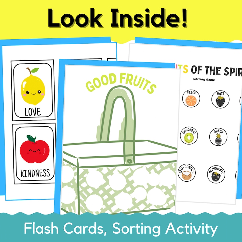 Fruit of the Spirit Activity Pack: Sunday School Printables (PDF) - Etsy