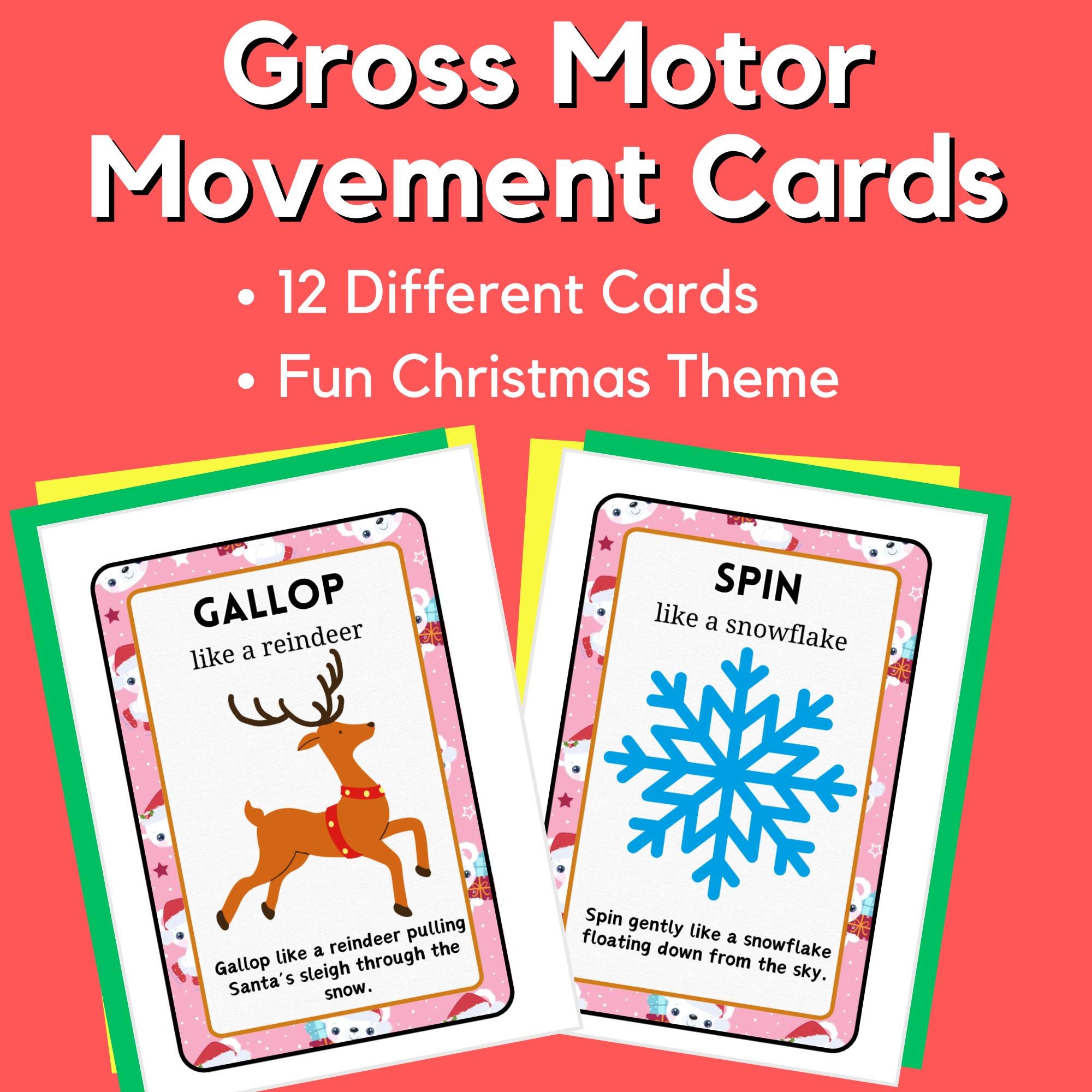 Christmas Movement Cards: Brain Breaks, Gross Motor Skills (printable ...