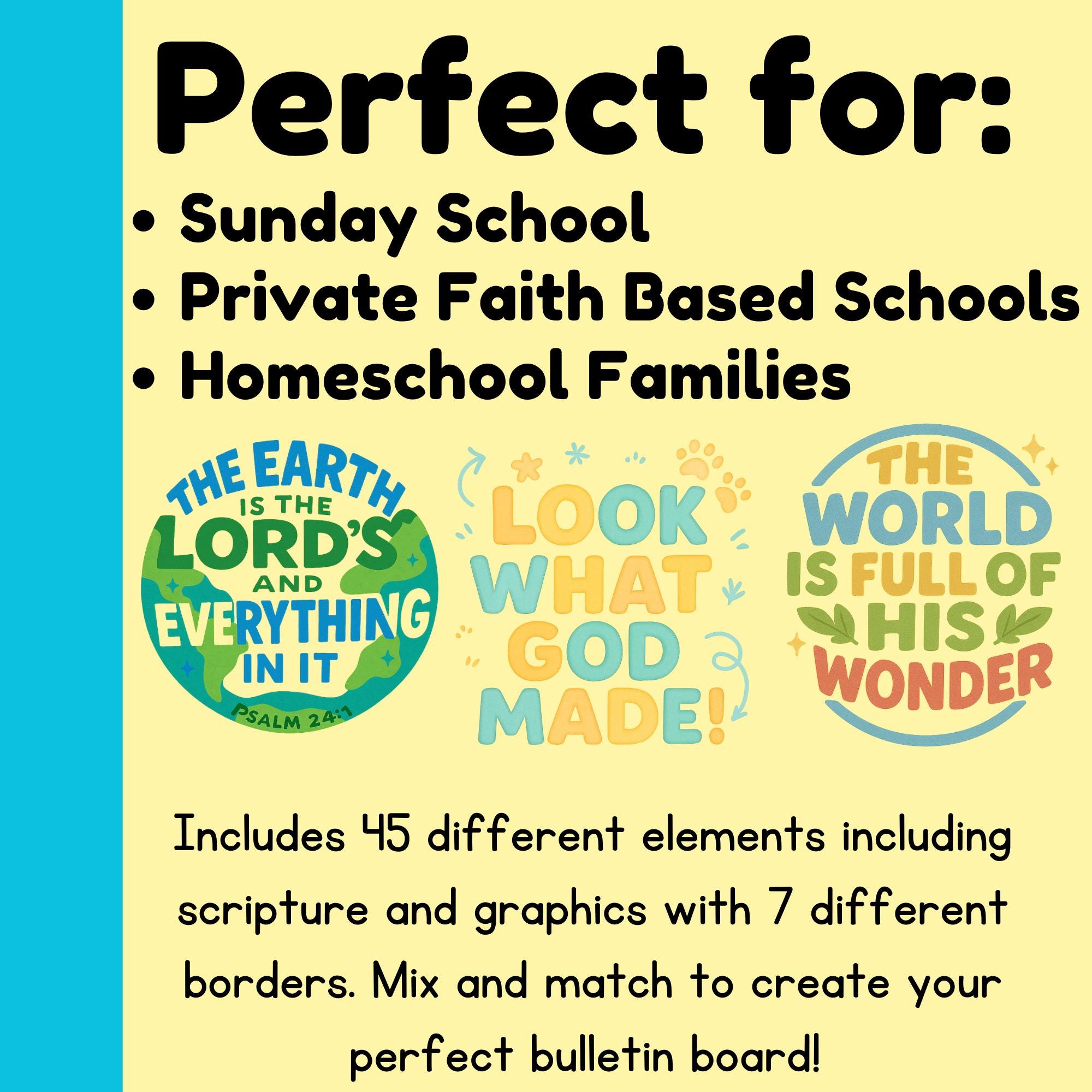 Gods Creation Bulletin Board Kit | Bible Classroom Decor | Sunday ...