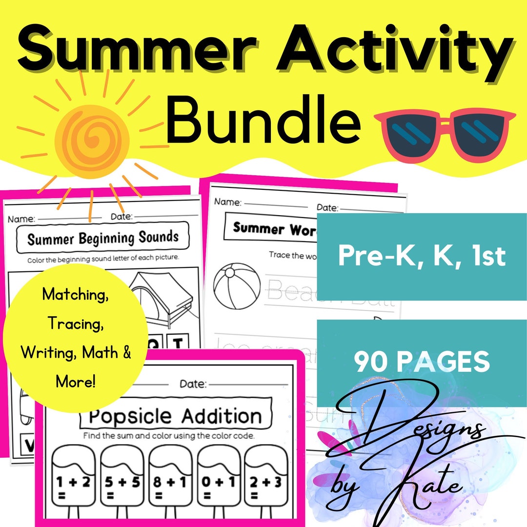 Summer Activity Bundle: 90 Pages of Math, Literacy, and Games ...