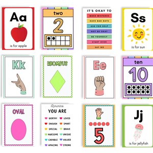 Classroom Poster Pack- Classroom Decor- Letters, Numbers, Colors ...