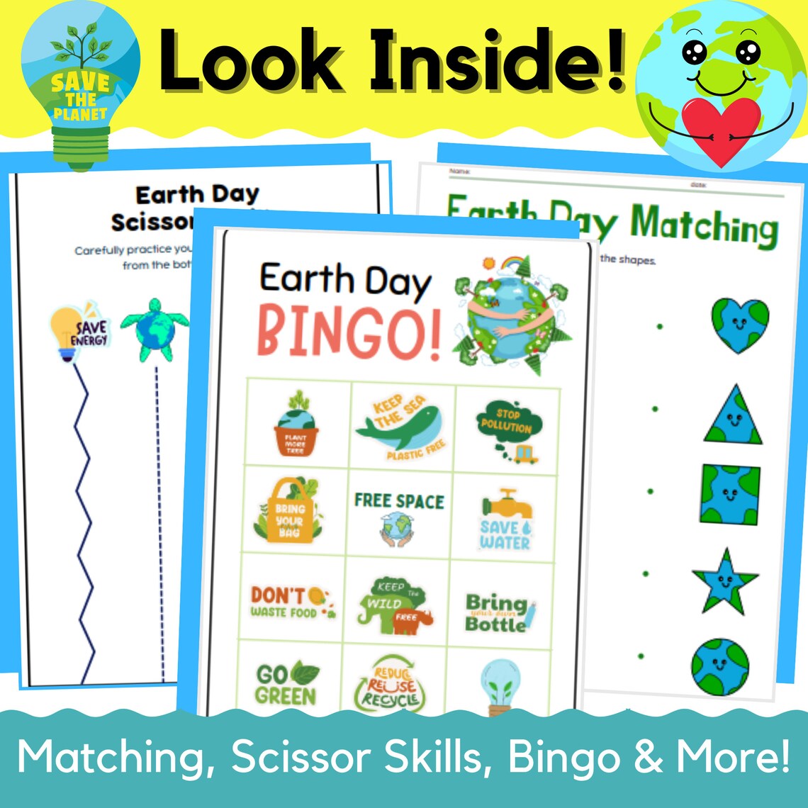Earth Day Printables and Activities for Kids - Bundle - Worksheets ...