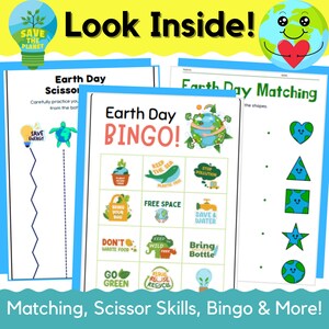 Earth Day Printables and Activities for Kids - Bundle - Worksheets ...
