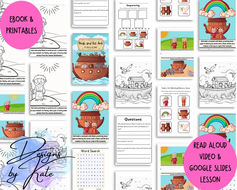 Noah's Ark Activity Bundle- Printable & Digital- Google Slides/nearpod ...