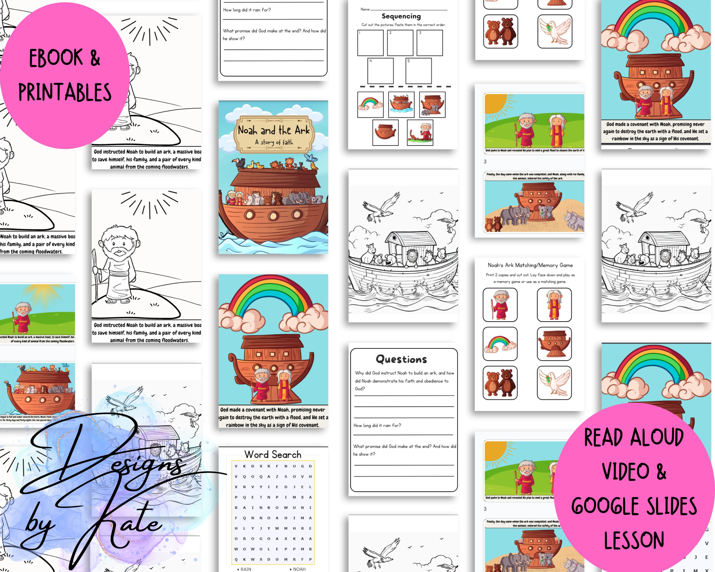 Noah's Ark Activity Bundle- Printable & Digital- Google Slides/nearpod ...