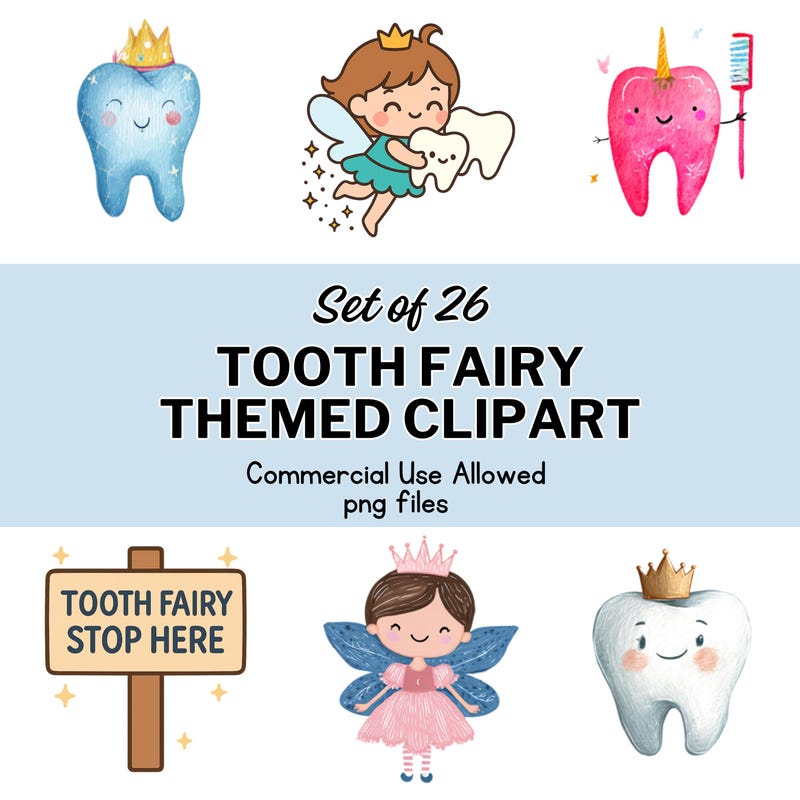 Cute Tooth Clipart - Etsy