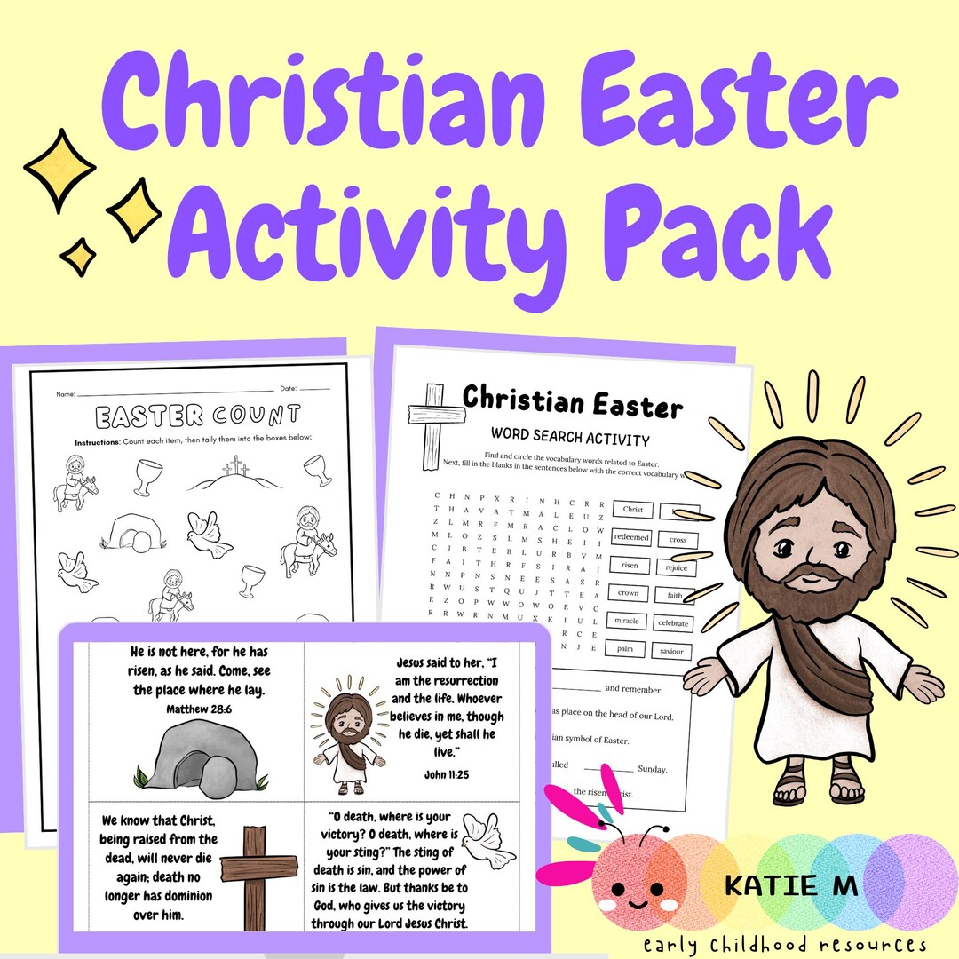 Christian Easter Activity Pack: Resurrection Bible Printables - Etsy