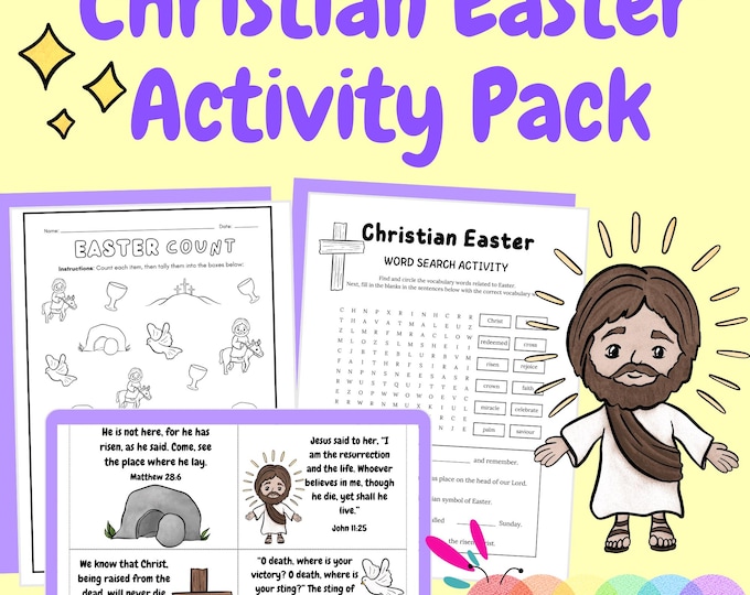 Christian Easter Activity Pack: Resurrection Bible Printables - Etsy