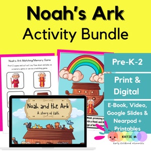 Noah's Ark Activity Bundle- Printable & Digital- Google Slides/nearpod ...