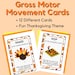 Thanksgiving Themed Gross Motor Movement Cards | Brain Breaks ...