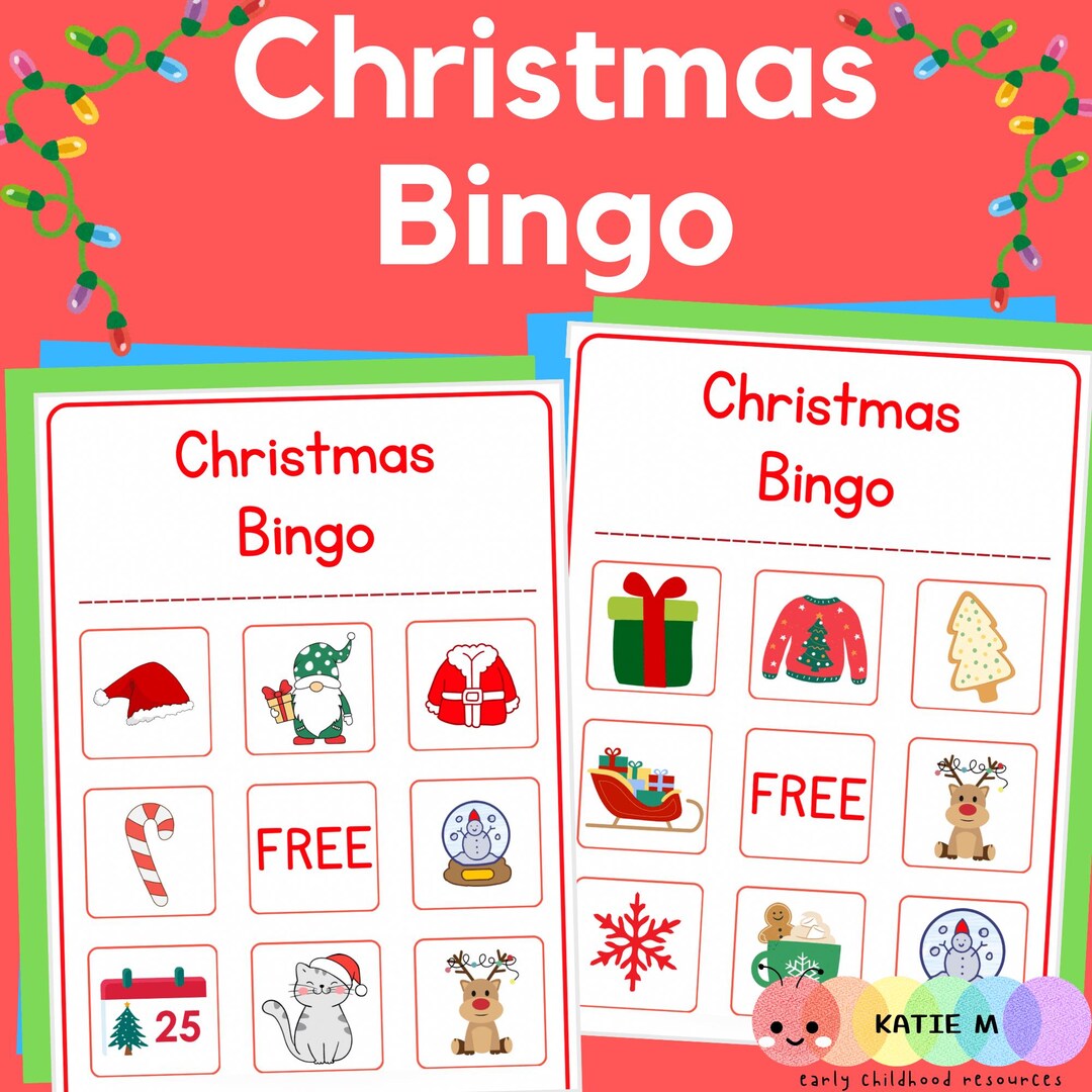 Christmas Themed Printable Bingo Set | Classroom Games | Homeschool ...