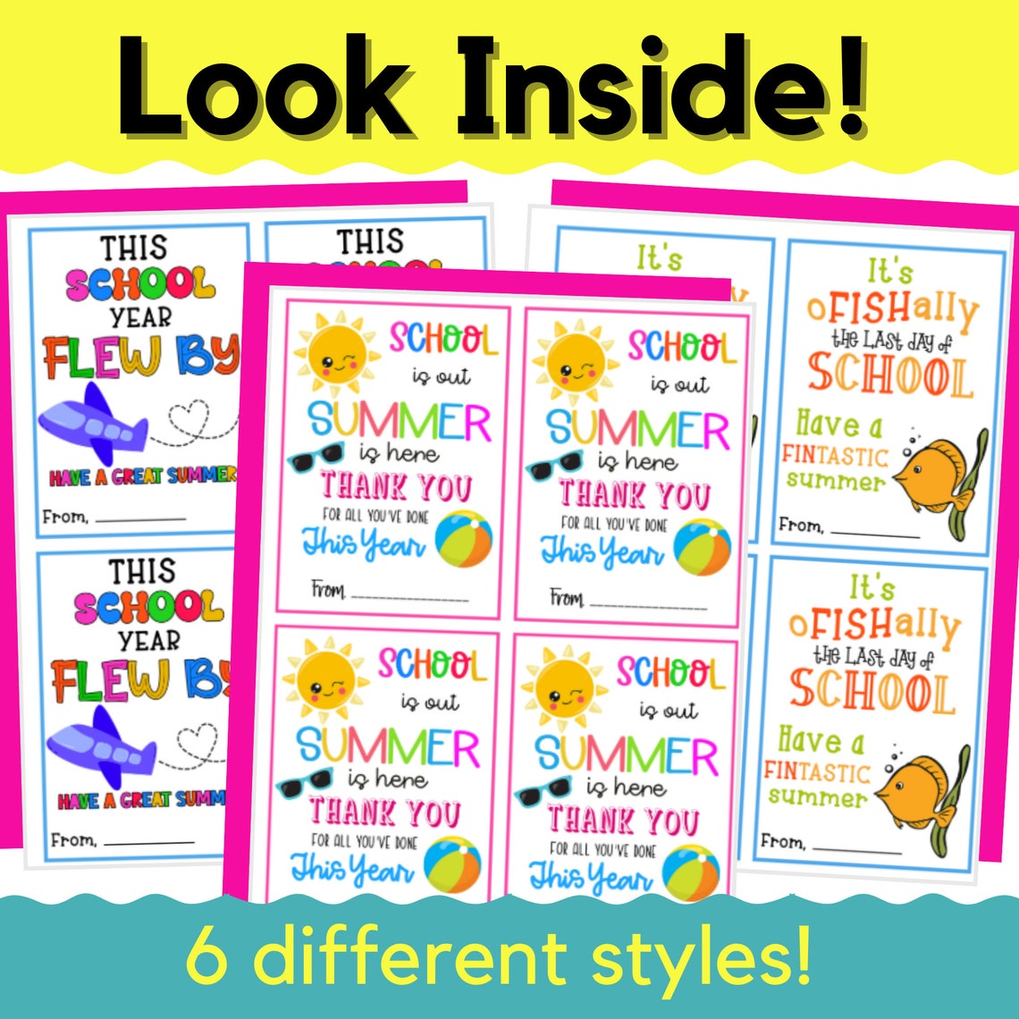 End of School Year Gift Tags: Summer Student/teacher Gift (digital ...