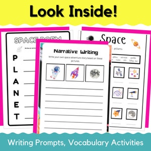 Space Activity Pack - Kindergarten-2nd Grade - Writing -reading -games ...