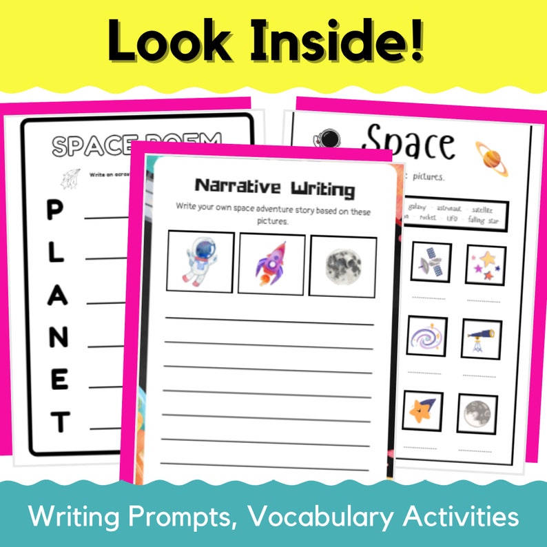 Space Activity Pack - Kindergarten-2nd Grade - Writing -reading -games ...