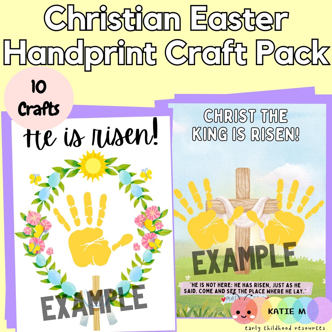 Christian Easter Handprint Craft Pack | 10 Religious Crafts | Prek ...