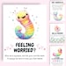 Worry Worm Notes for Kids: Anxiety Relief Cards (PDF) - Etsy