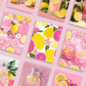 Pink Lemonade Digital Paper Pack & Clipart Bundle – 15 Papers + 71 ...