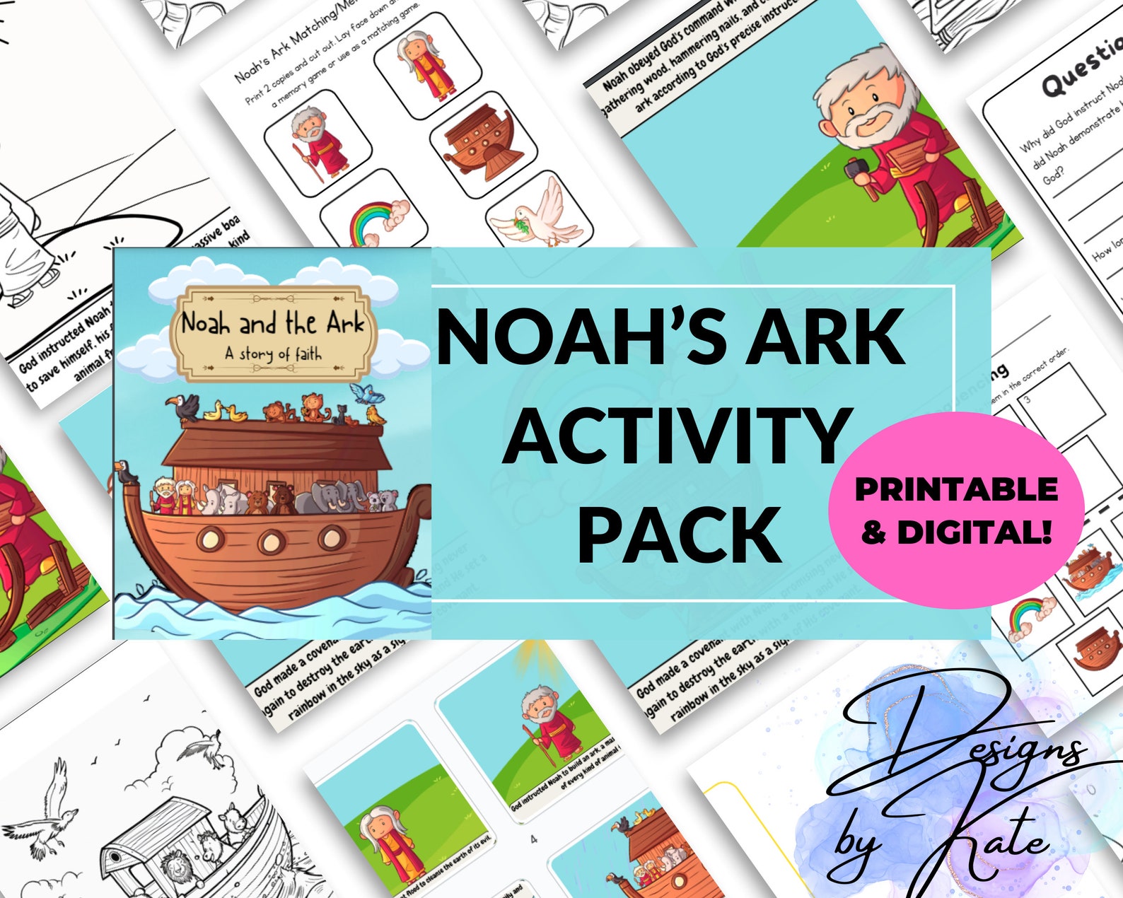 Noah's Ark Activity Bundle- Printable & Digital- Google Slides/nearpod ...