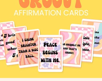 Groovy Affirmation Cards for Kids: Retro Mental Health (PDF) - Etsy