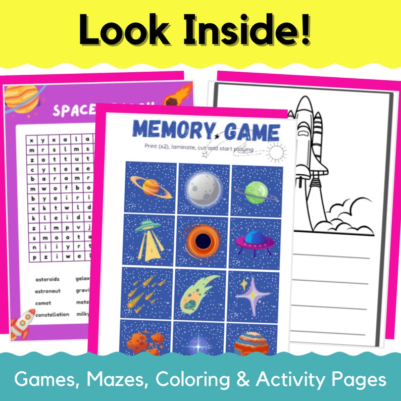 Space Activity Pack - Kindergarten-2nd Grade - Writing -reading -games ...