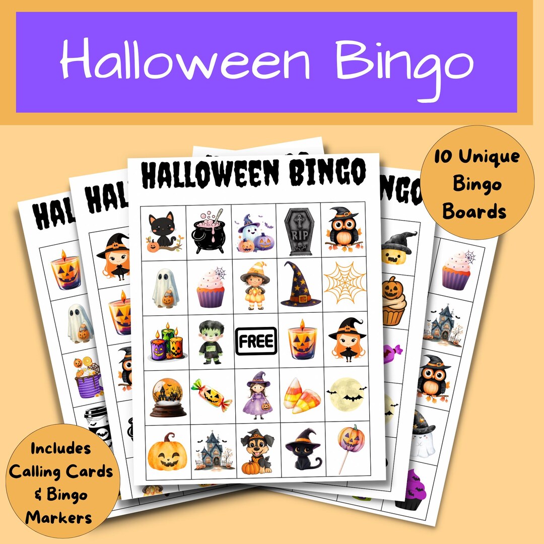 Halloween Bingo Game | Spooky Party Activity (PDF) - Etsy
