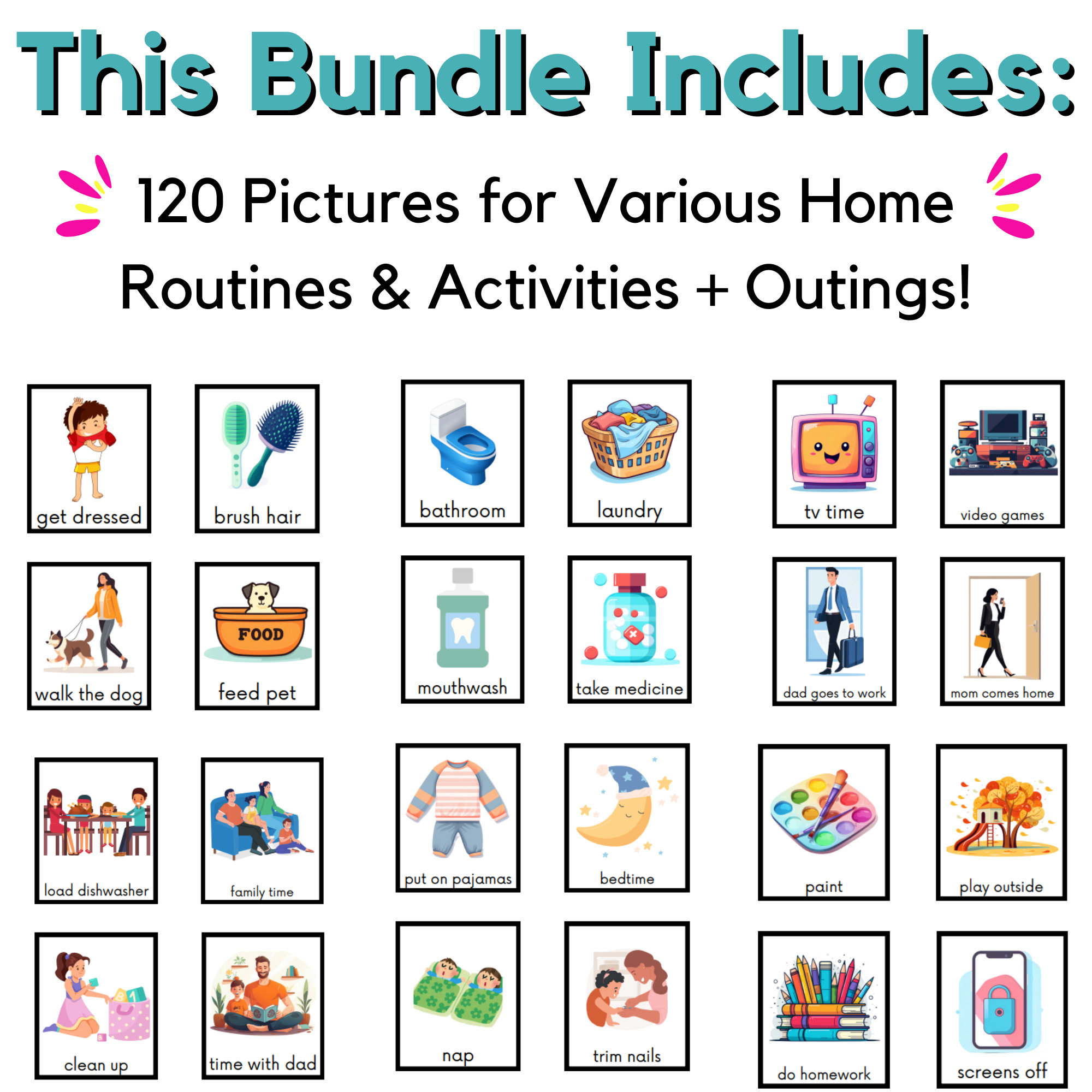 Visual Schedule Picture Cards: Autism & Special Education Resources - Etsy