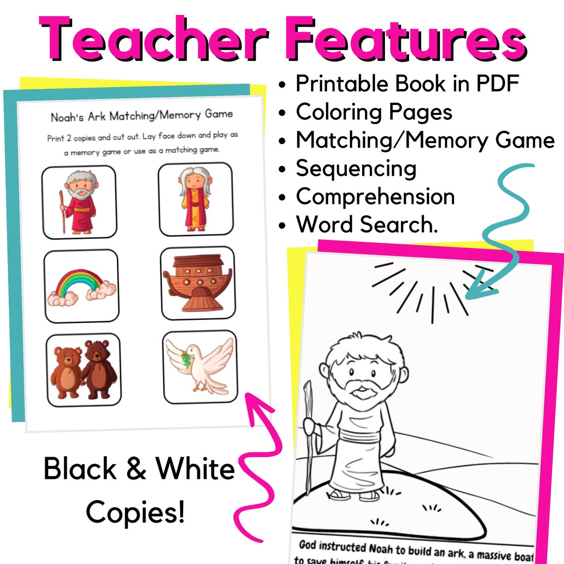 Noah's Ark Activity Bundle- Printable & Digital- Google Slides/nearpod ...