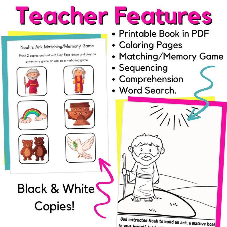 Noah's Ark Activity Bundle- Printable & Digital- Google Slides/nearpod ...