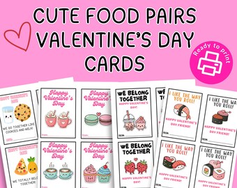 Food Pun Valentine's Day Cards | Printable Classroom Valentines ...