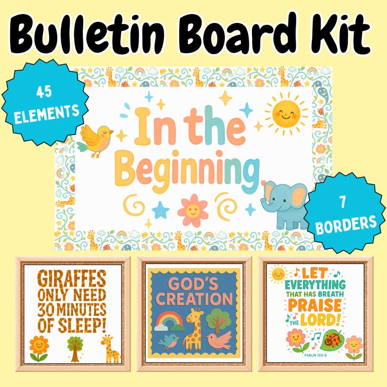 Gods Creation Bulletin Board Kit | Bible Classroom Decor | Sunday ...