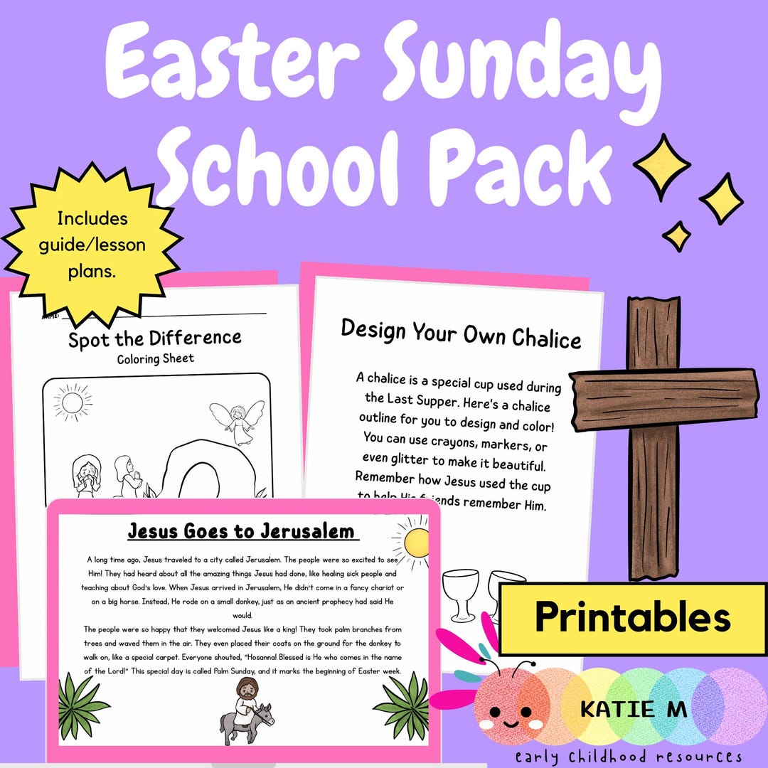 Easter Activity Pages for Sunday School | Bible Story Lessons ...