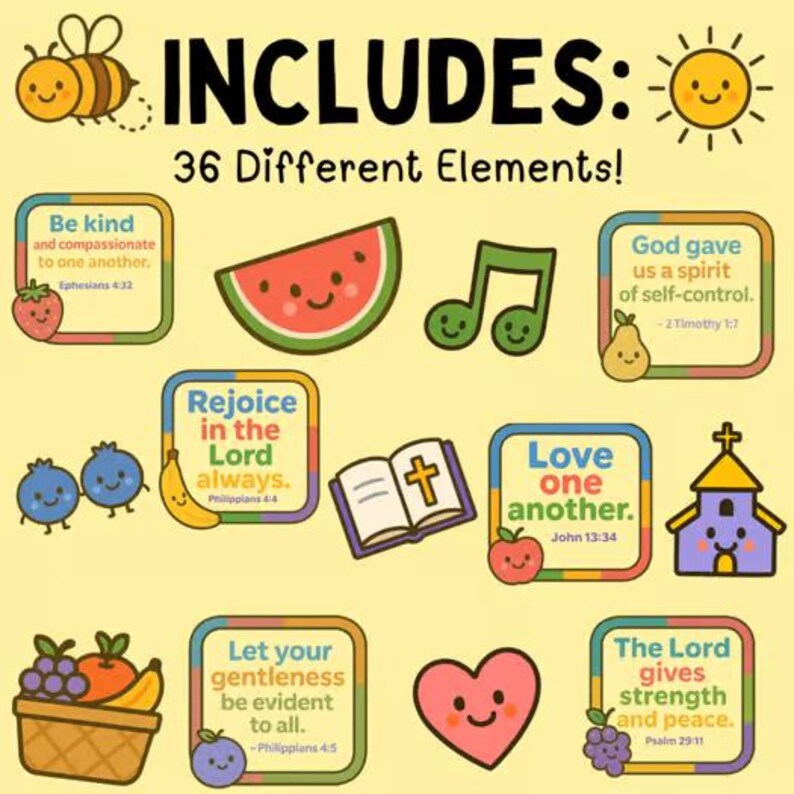 Fruit of the Spirit Bulletin Board Kit: Christian Classroom Decor (PDF ...
