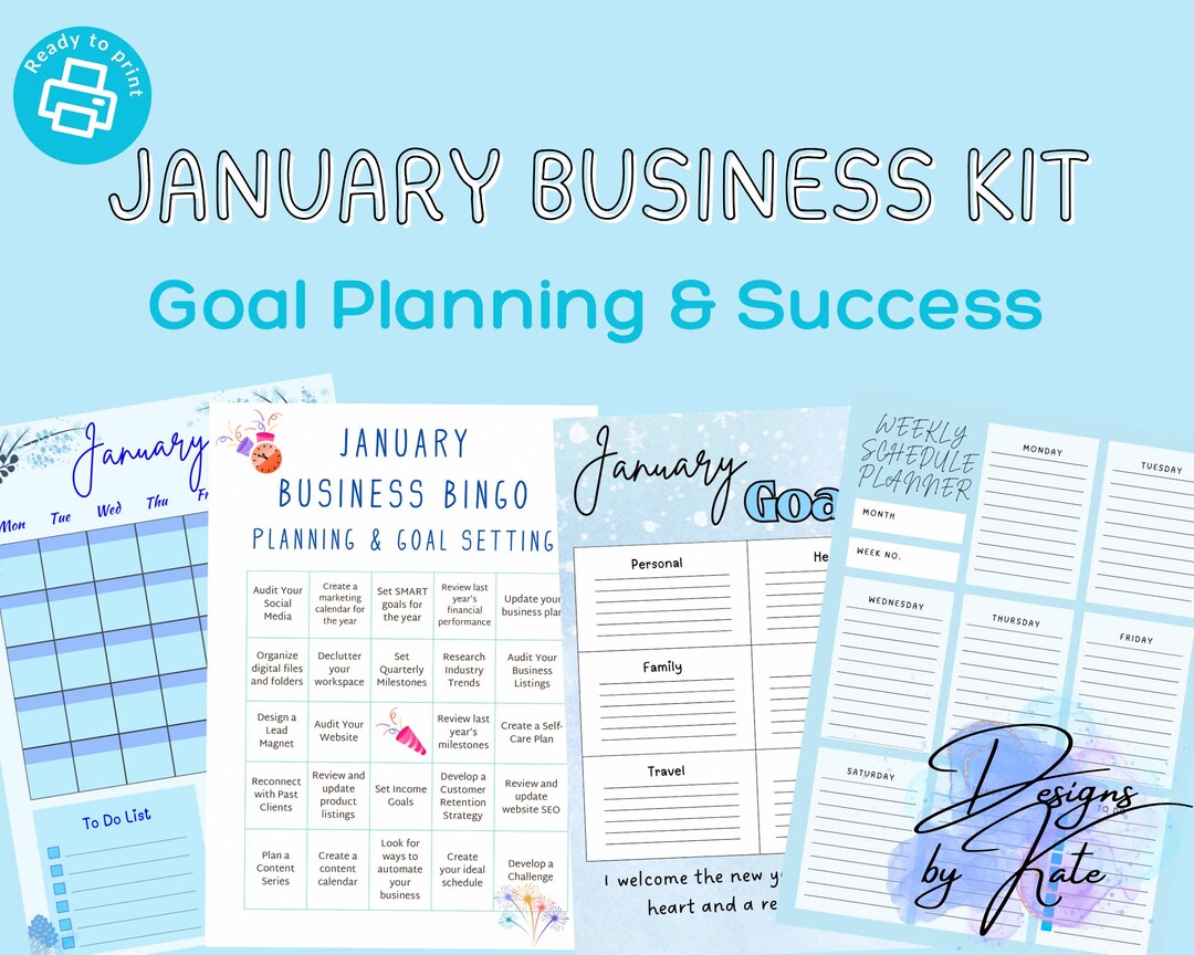 January Business Toolkit | Growth & Success | Goal Planning, Marketing ...