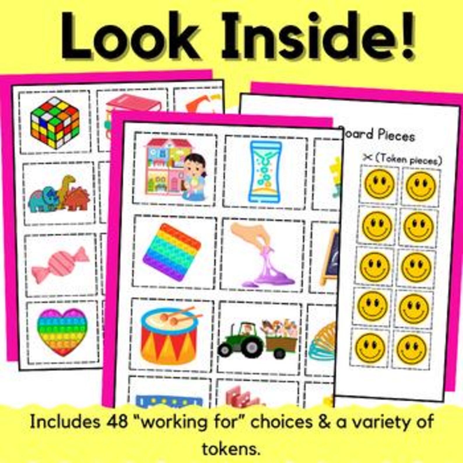Printable Token Board Variety Pack: Autism, ADHD Visual Supports - Etsy
