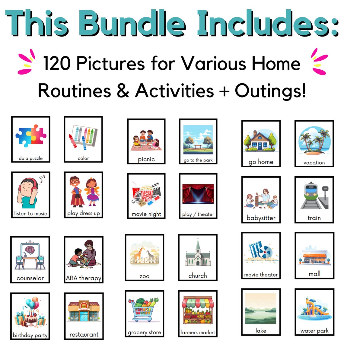 Visual Schedule Picture Cards - PEC - Special Education/autism ...
