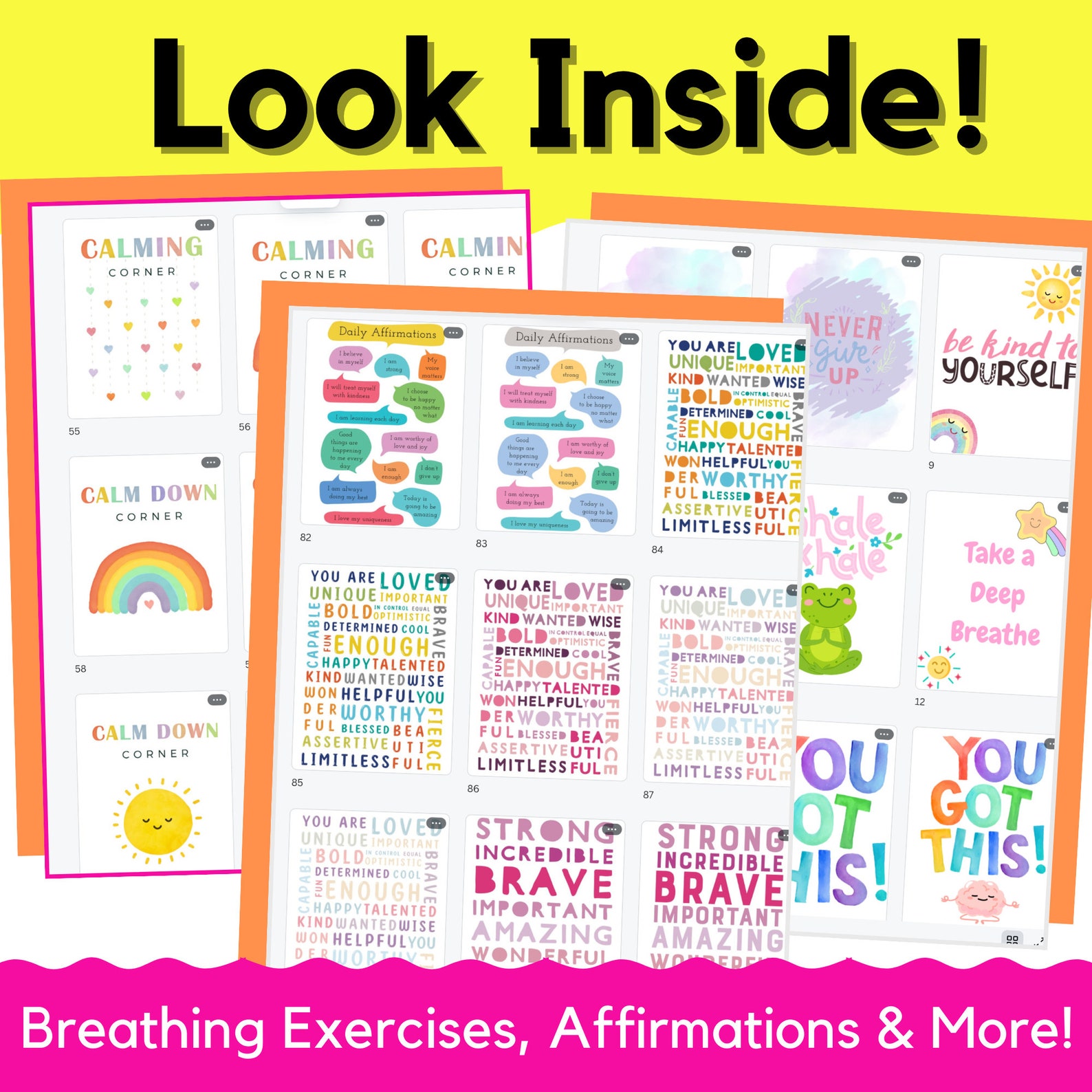 Calming Corner & Affirmations Poster Pack - Classroom Decor- Calm Down ...