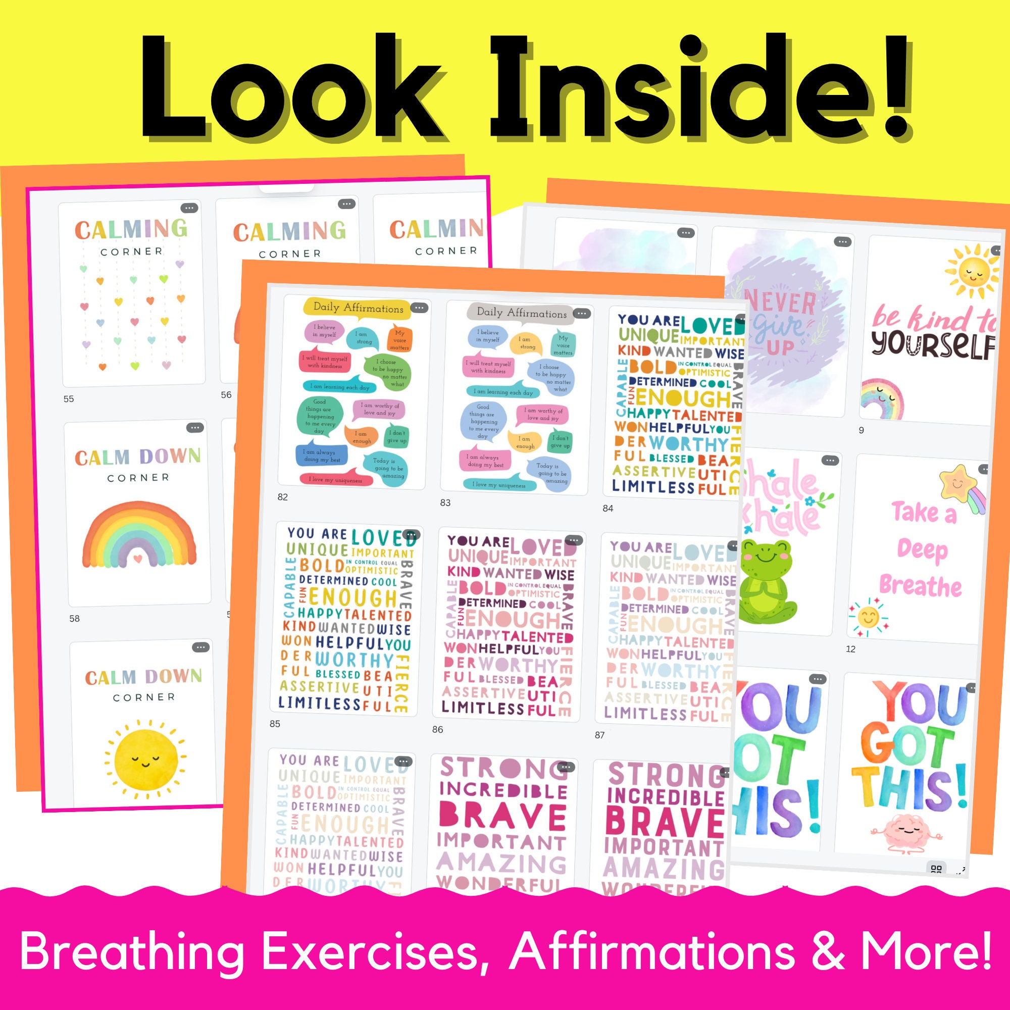 Calming Corner & Affirmations Poster Pack - Classroom Decor- Calm Down ...