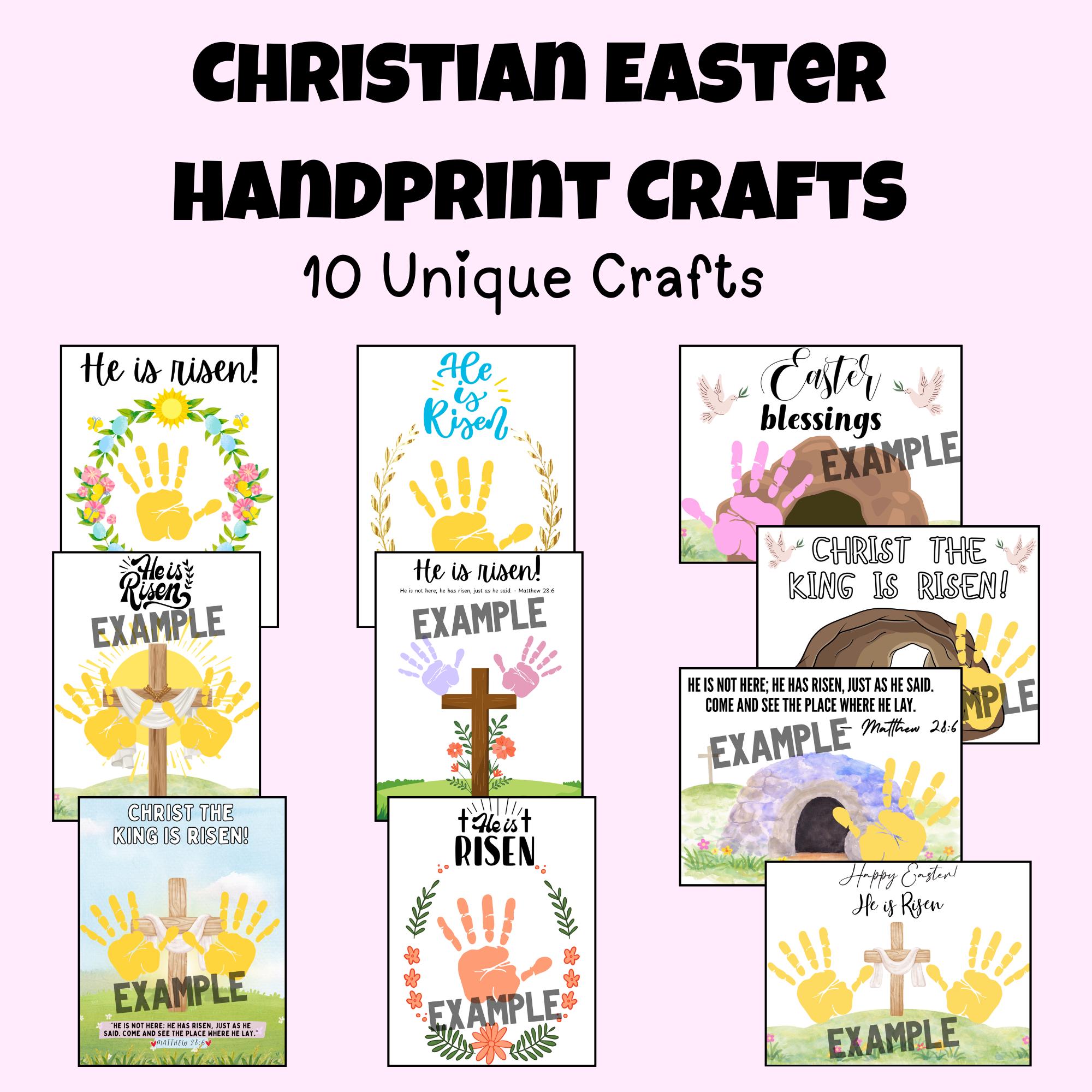 Christian Easter Handprint Craft Pack | 10 Religious Crafts | Prek ...