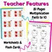 Apple Multiplication Pack - 81 Pages - Worksheets & Flash Cards - Facts ...