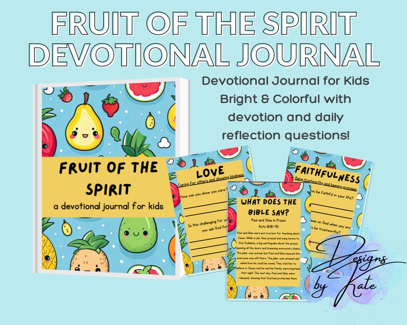 Fruit of the Spirit Kids Devotional Journal: Christian Reflection ...