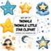 Twinkle Star Watercolor Clipart: Nursery Art, DIY Cards (PNG Files) - Etsy