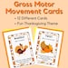 Thanksgiving Themed Gross Motor Movement Cards | Brain Breaks ...