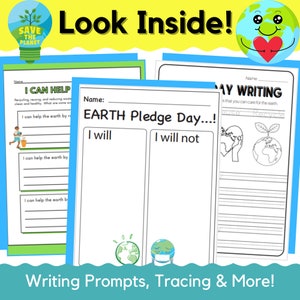 Earth Day Printables and Activities for Kids - Bundle - Worksheets ...