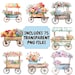 Watercolor Flower Cart Clipart Bundle: 75 PNG Illustrations (commercial ...