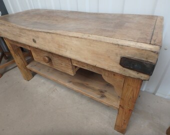 Butcher block table | Etsy