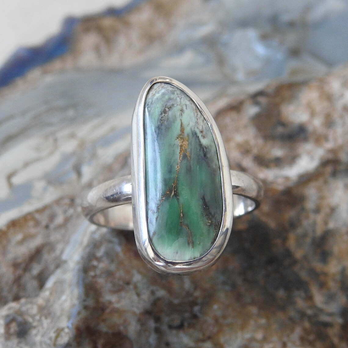 Australian Variscite Silver Ring. - Etsy