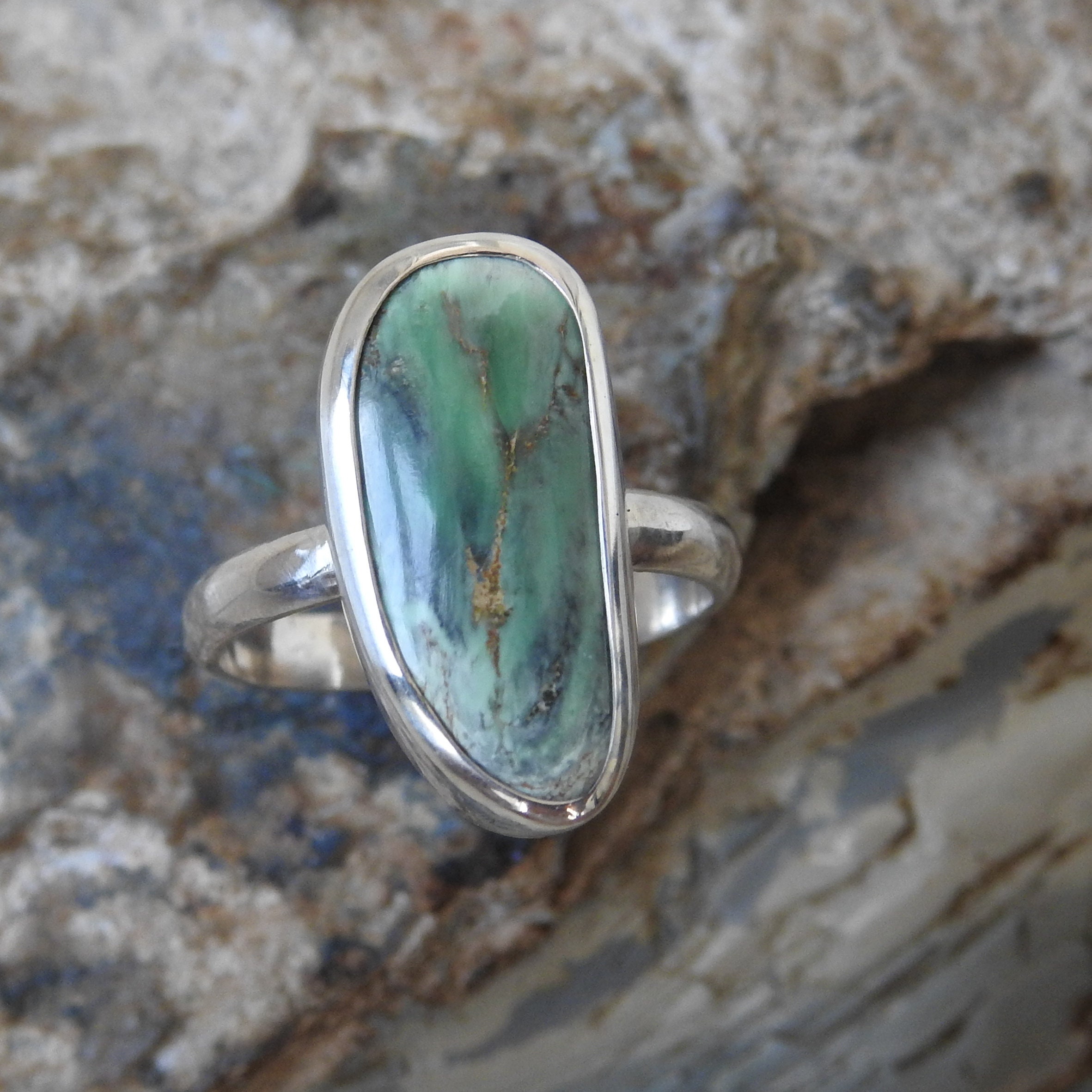 Australian Variscite Silver Ring. - Etsy