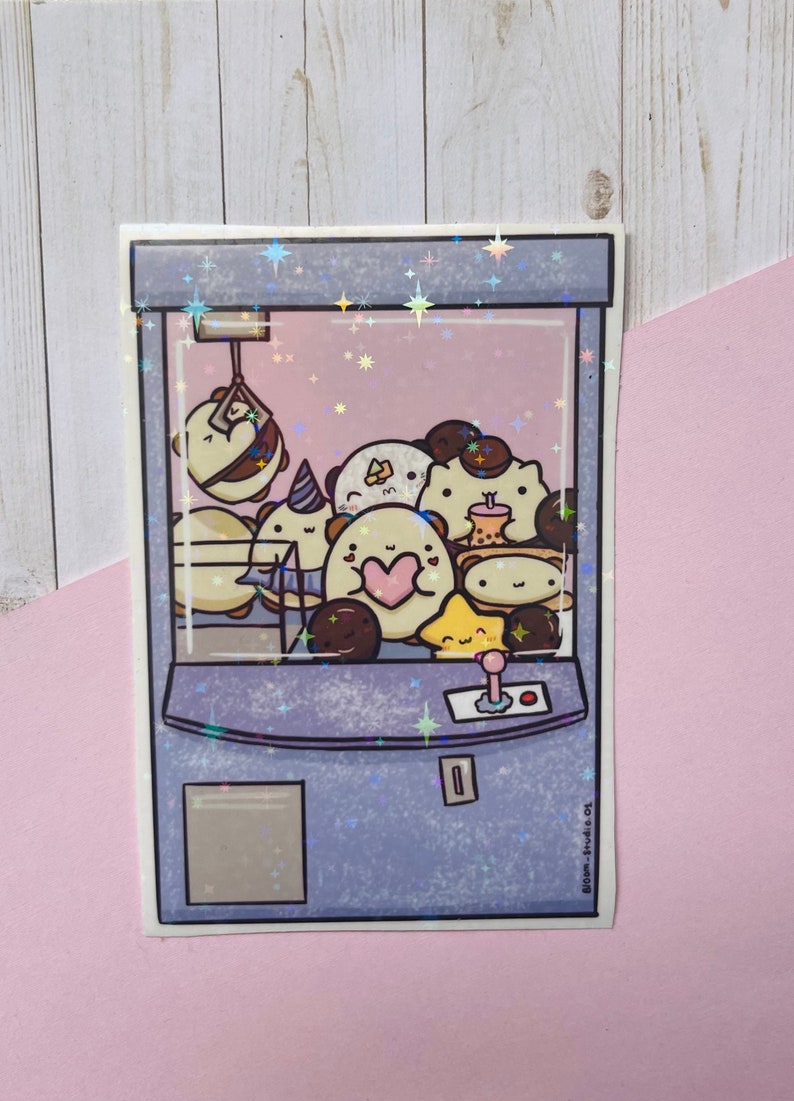 Kawaii Claw Machine Sticker - Etsy