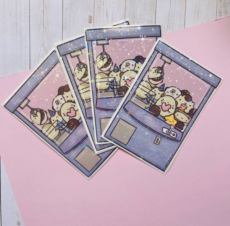 Kawaii Claw Machine Sticker - Etsy