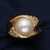 18K Solid Gold Edison Pearl Ring With Natural Diamond Size 5.5, Come ...